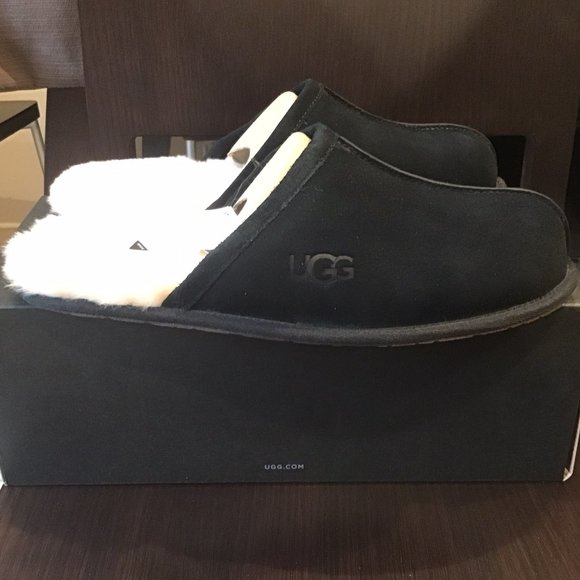 UGG | Shoes | Mens Black Suede Ugg Clogs With Fur Inside Size 1 | Poshmark